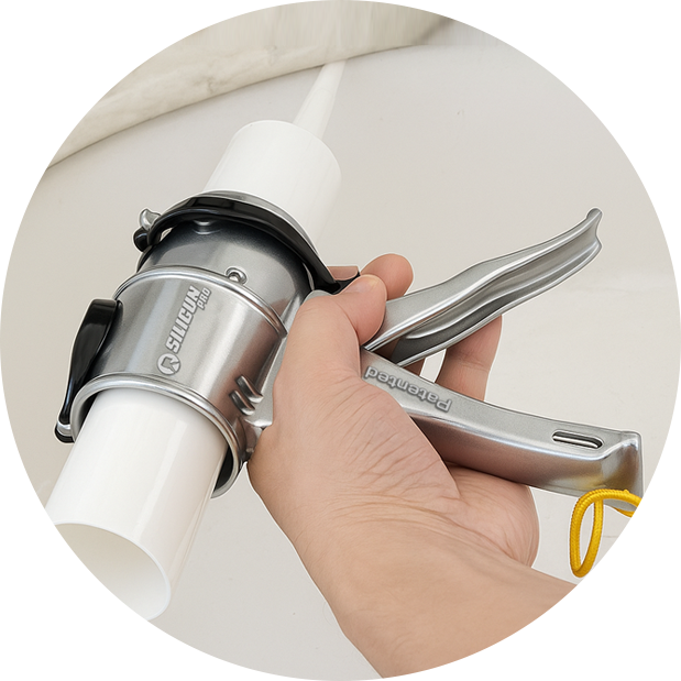 Dripless Caulking Gun SILIGUN 4 In. Super Compact Heavy-Duty Drip-free ...